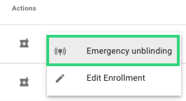Emergency Unblinding – Clinical