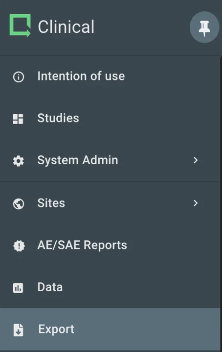 Export AE/SAE – Clinical