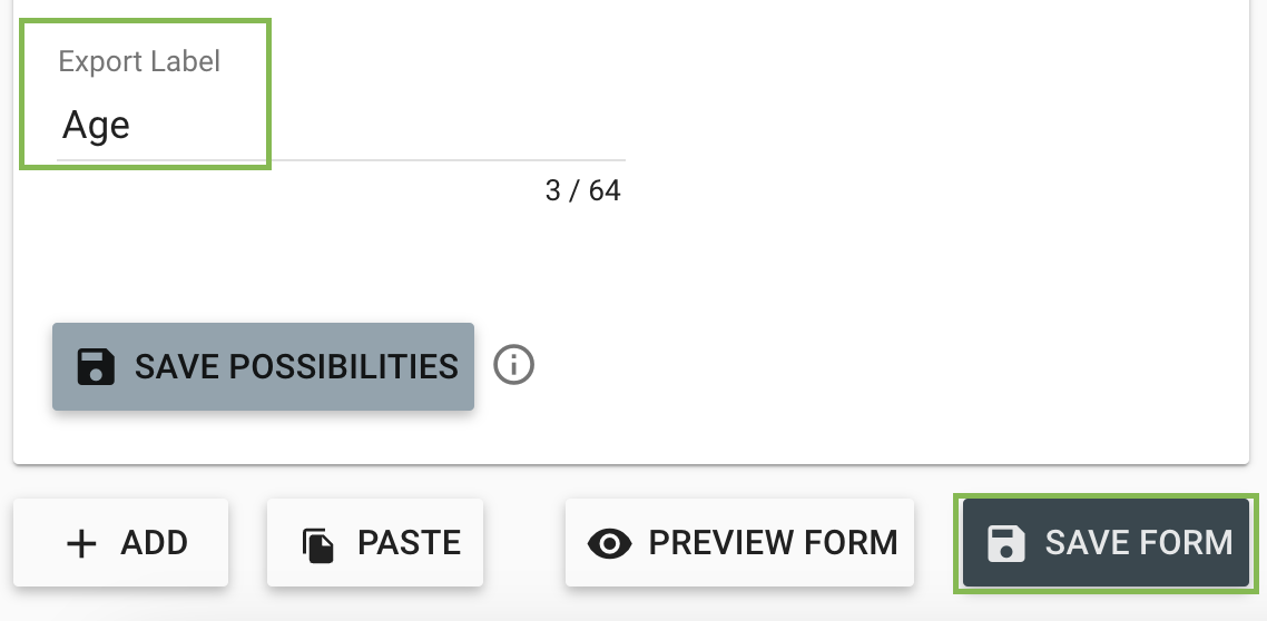 Export Labels – Clinical