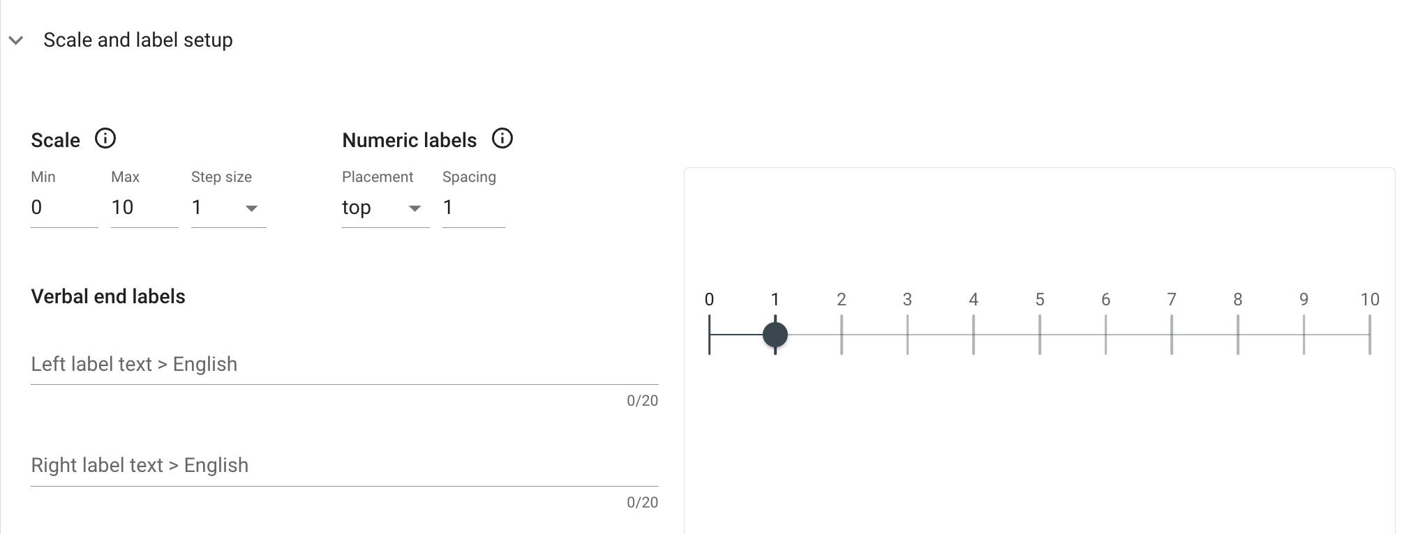 Slider Question Type – Clinical