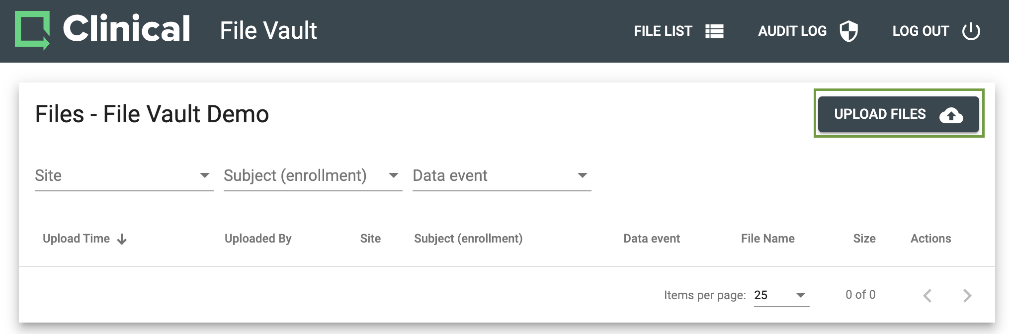File Vault – Clinical