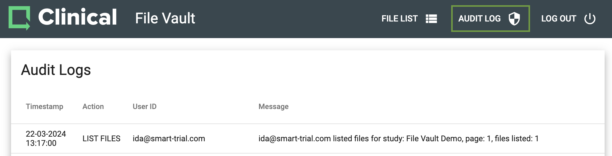 File Vault – Clinical