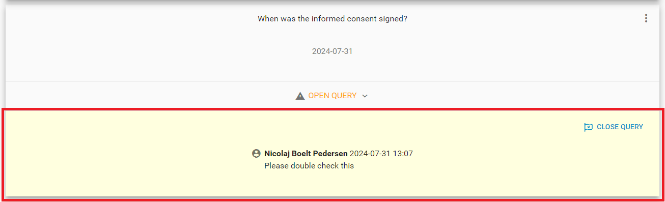 Queries – Clinical