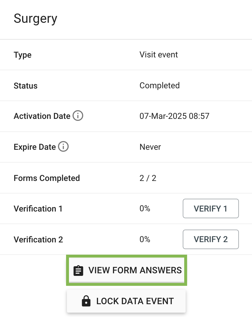 Edit Form Answers – Clinical