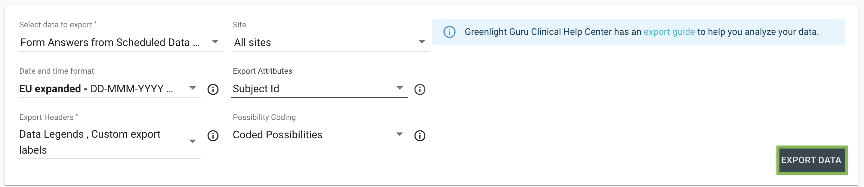 How to Export Data – Clinical